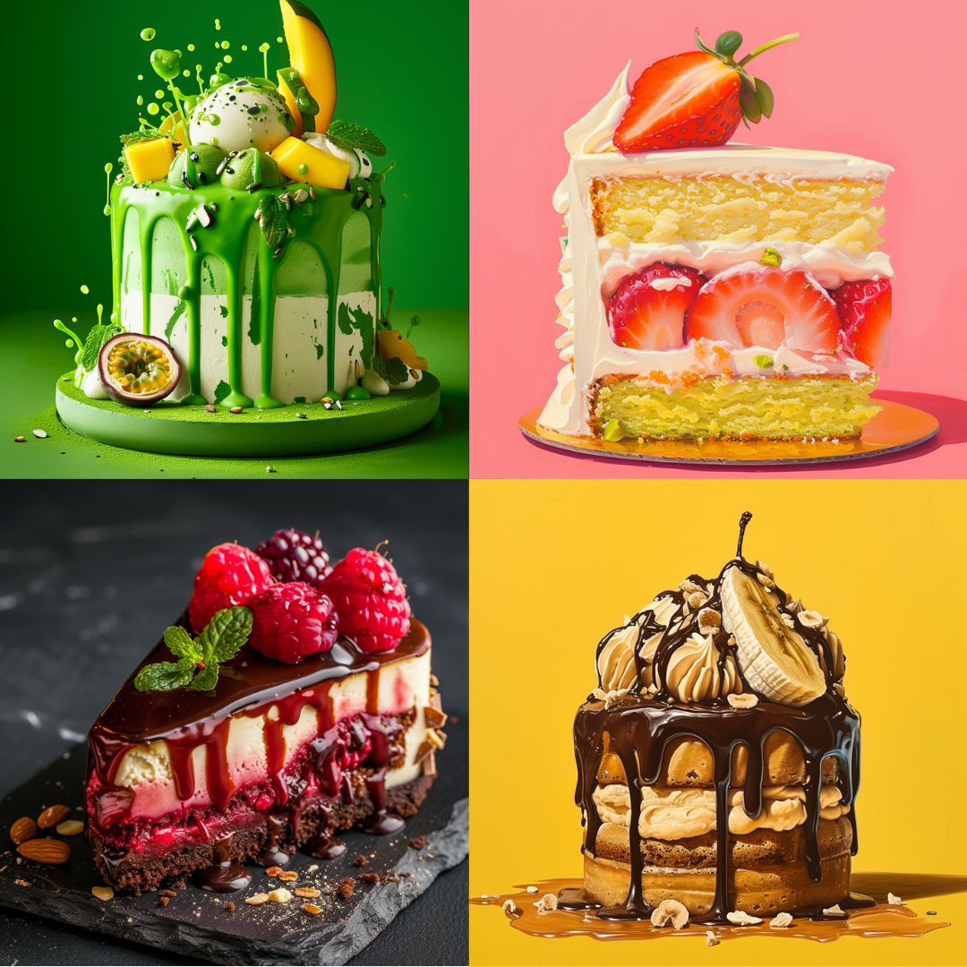 Decadent Dessert Symphony AI MidJourney Image Prompt, Food, 4273 – The ...